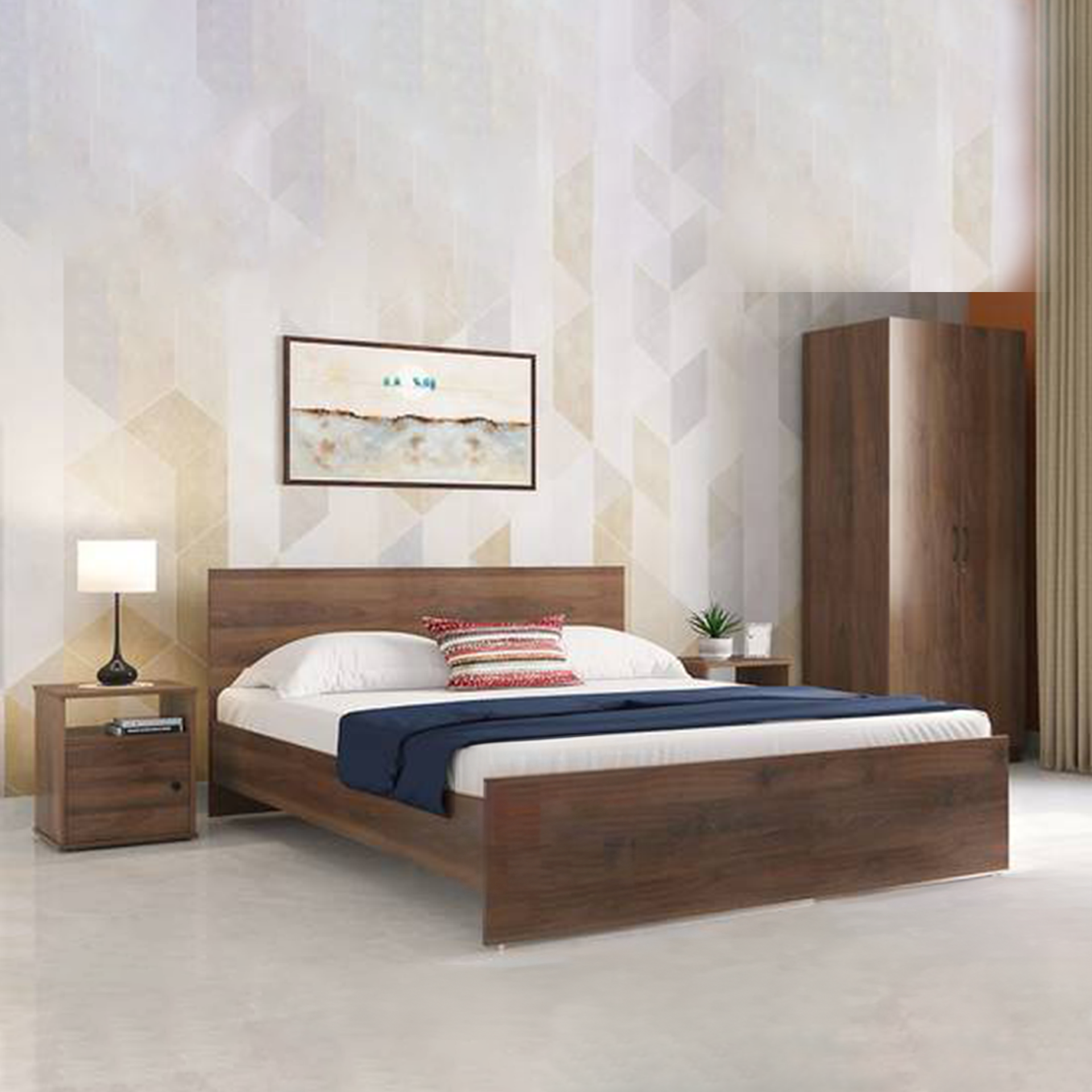 Andormahal Incomparable Bedroom Set made of Melamine Laminated Board (4 ...