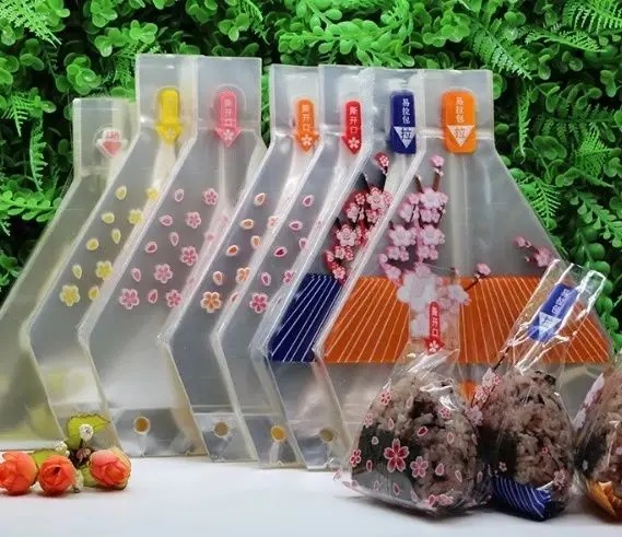 100pcs/pack Double Layers Triangle Rice Ball Packing Bag Nori Seaweed ...