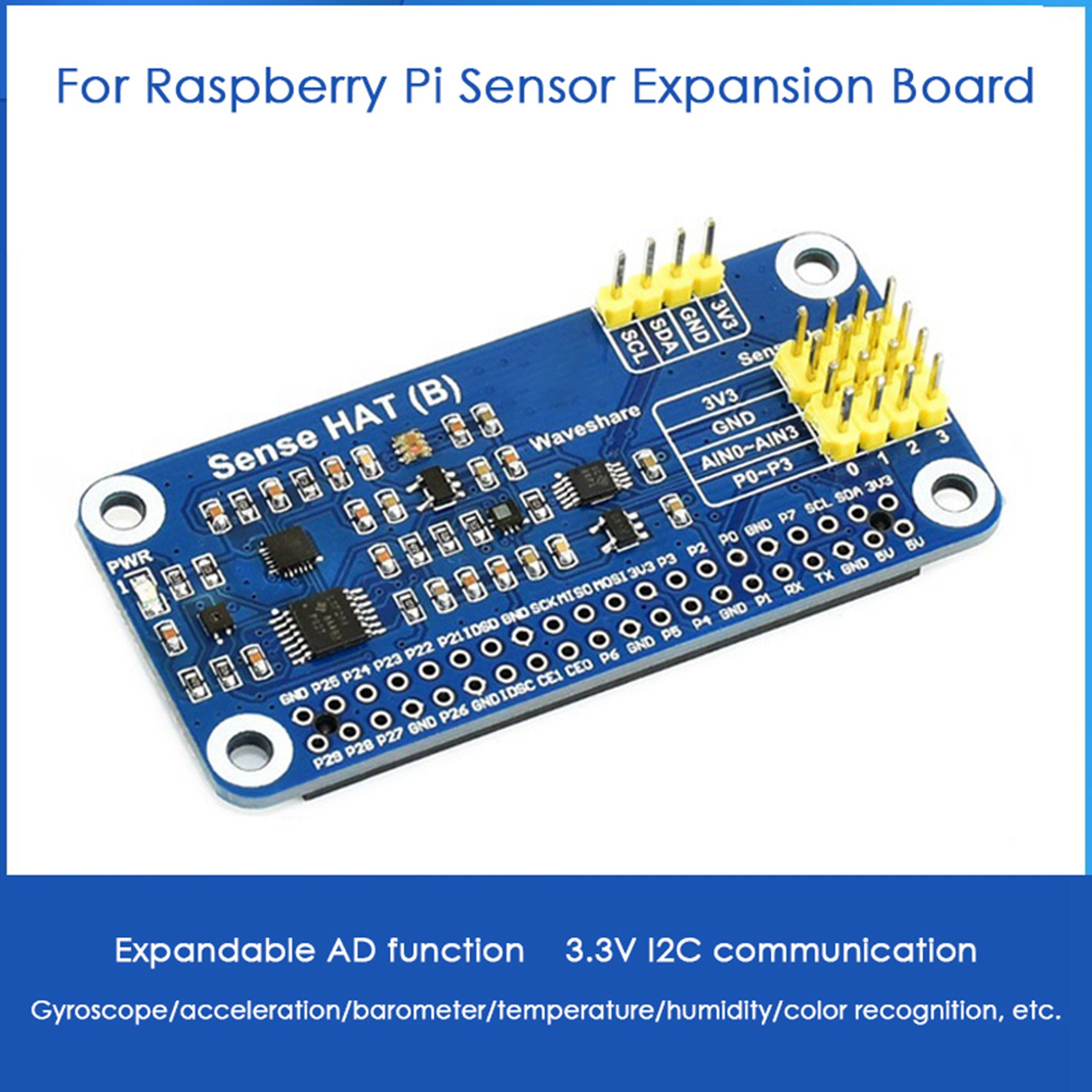 For WAVESHARE Sensor Expansion Board I2C 3.3V for Raspberry Pi ...
