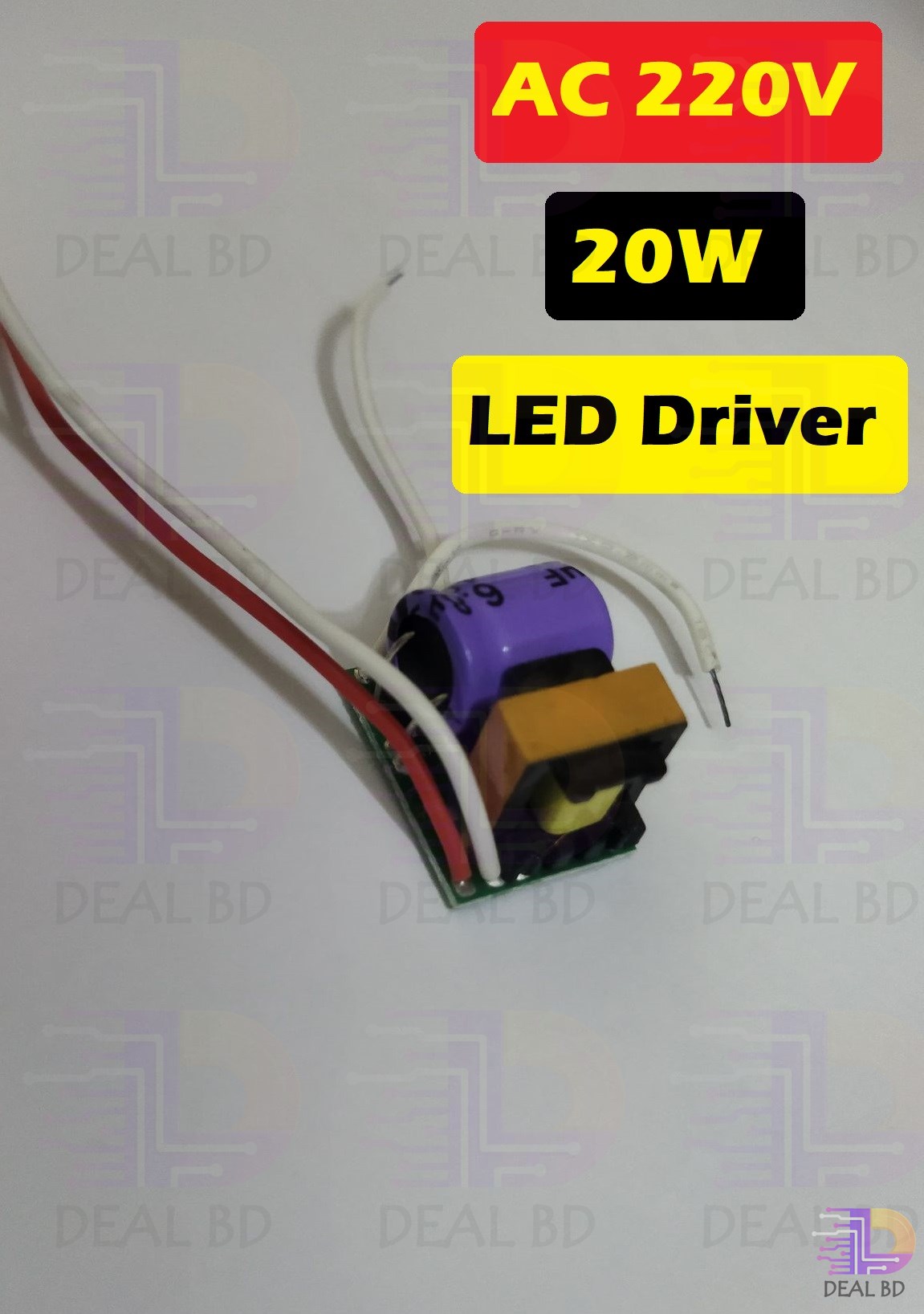 3Pcs- LED Driver AC 220V 20W LED Lights Driver Circuit Board For 20 ...