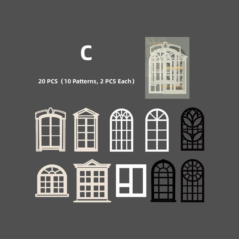 RHS Online 20PCS Embossed Postman Series INS Hollow Border Material ...