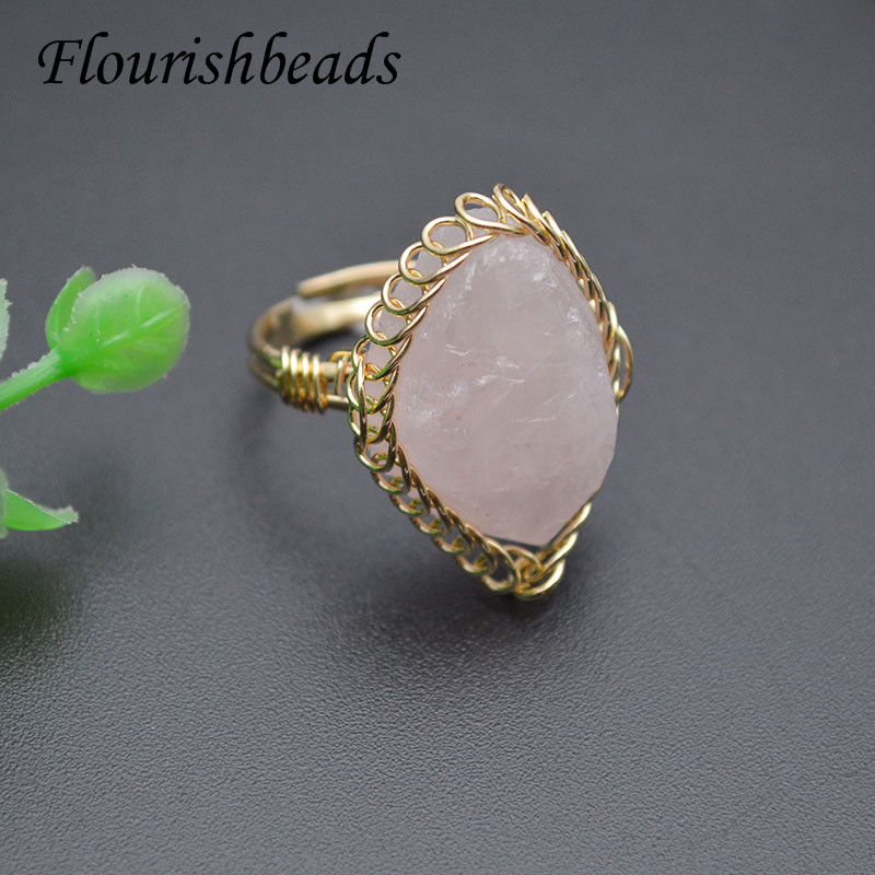 Gold Plated Wire Wrapped Natural Various Amethyst Citrine Rough Stone ...