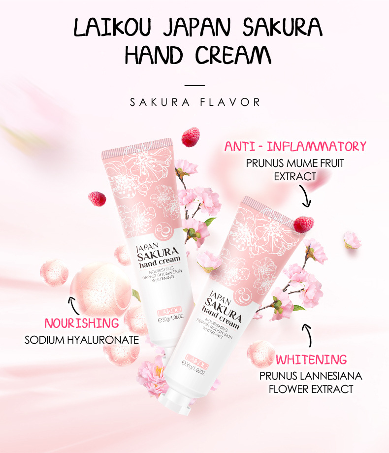 Laikou Japan Sakura Moisturizing Hand Cream- 30g | Daraz.com.bd