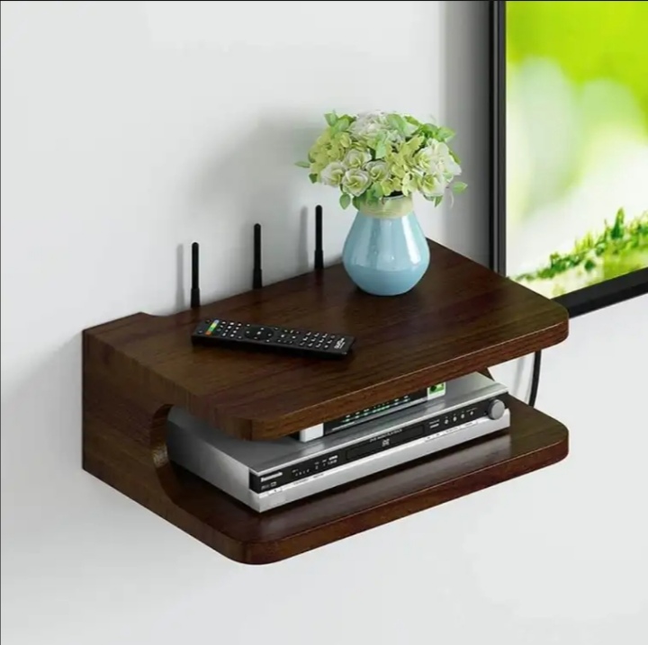 Wall Mount Wi-Fi Router Storage Paraphernalia Holder Set Top Box Stand ...