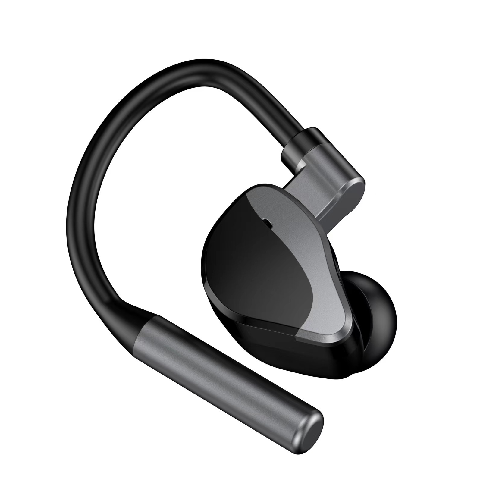True wireless bluetooth earbuds are unilateral hanging in the ears and ...