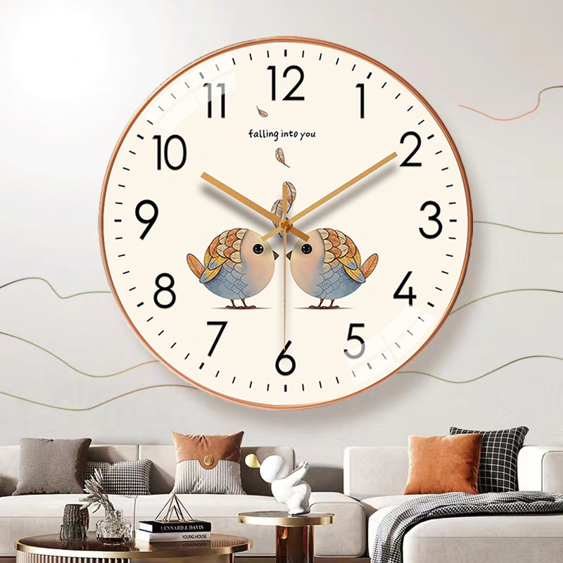 Watch Clock Wall-mounted Living Room Cute Simple Wall-mounted Wall ...