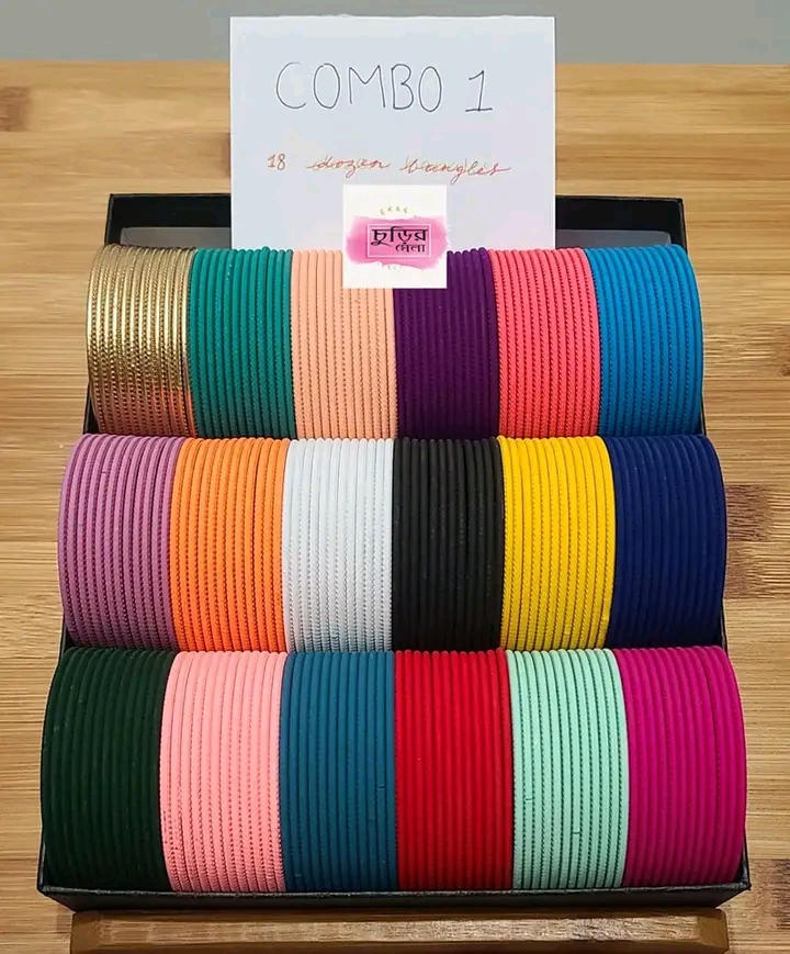 Metal Velvet Churi For Girl (48 Piece) | Daraz.com.bd