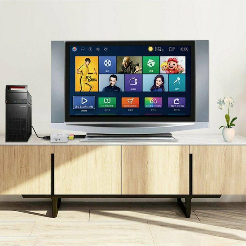 VGA to AV Mini Converter Scaler Adapter Support 1080P VGA2AV Converter ...