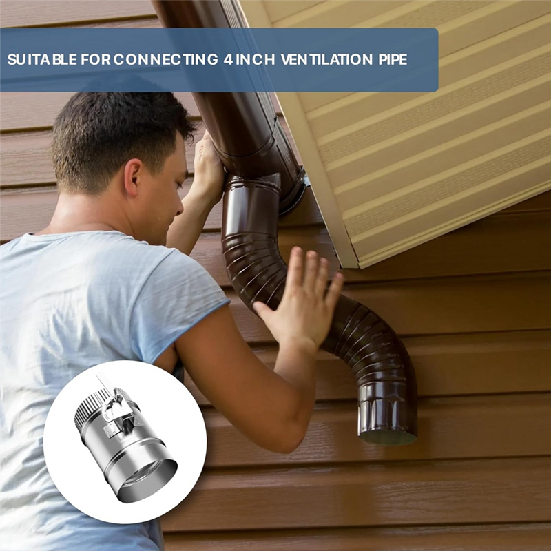 4Inch HVAC Duct Manual Volume Damper with Sleeve Galvanized Adjustable ...