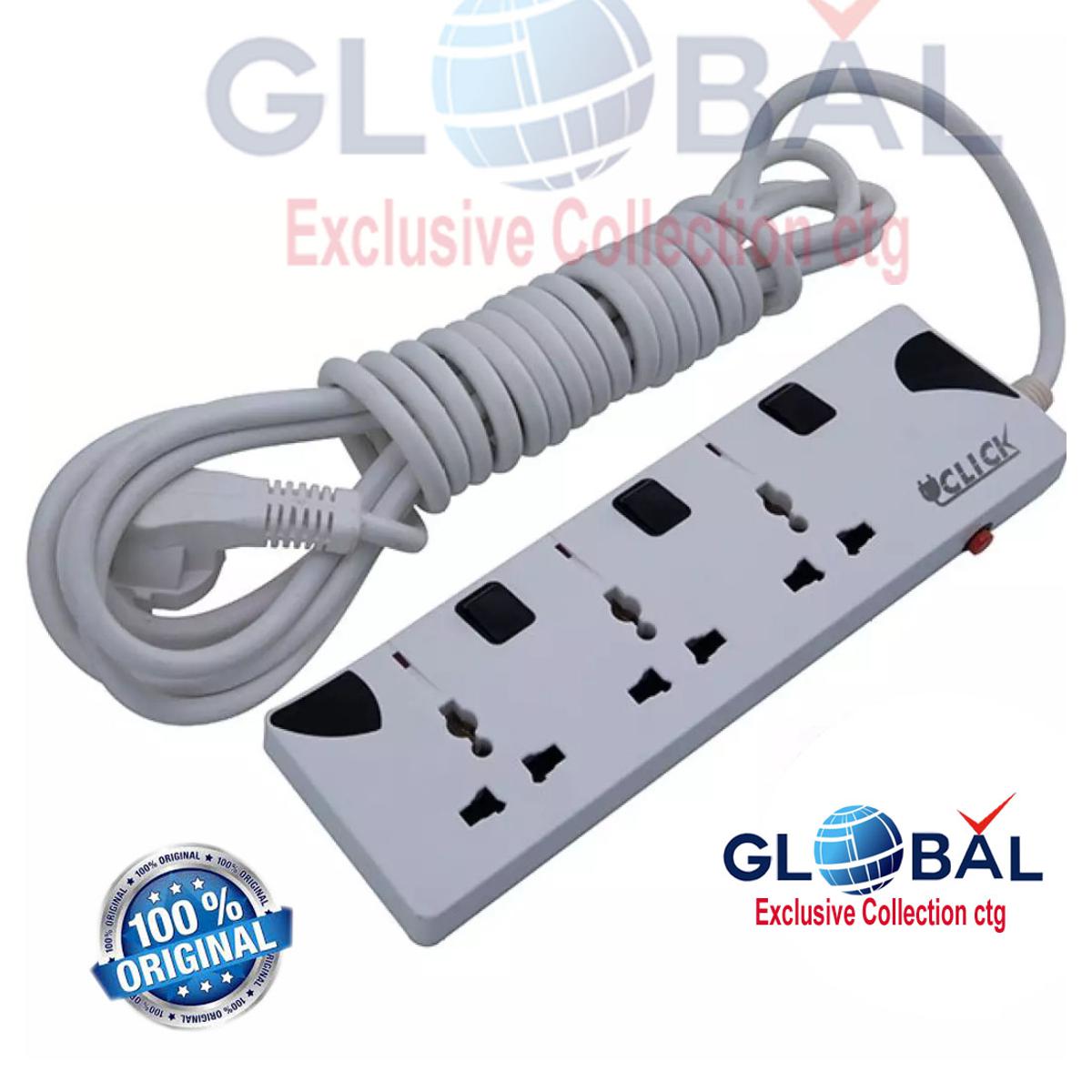 (RFL) Safe Multi Plug 2 Pin multiplug Socket 3 Port 10 Feet 1500w Cable ...