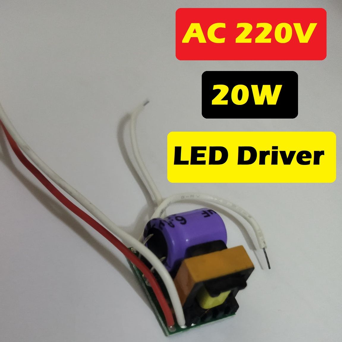 2Pcs- 20 Watt LED Driver 20W LED Driver Circuit AC 220V 20W LED Light ...