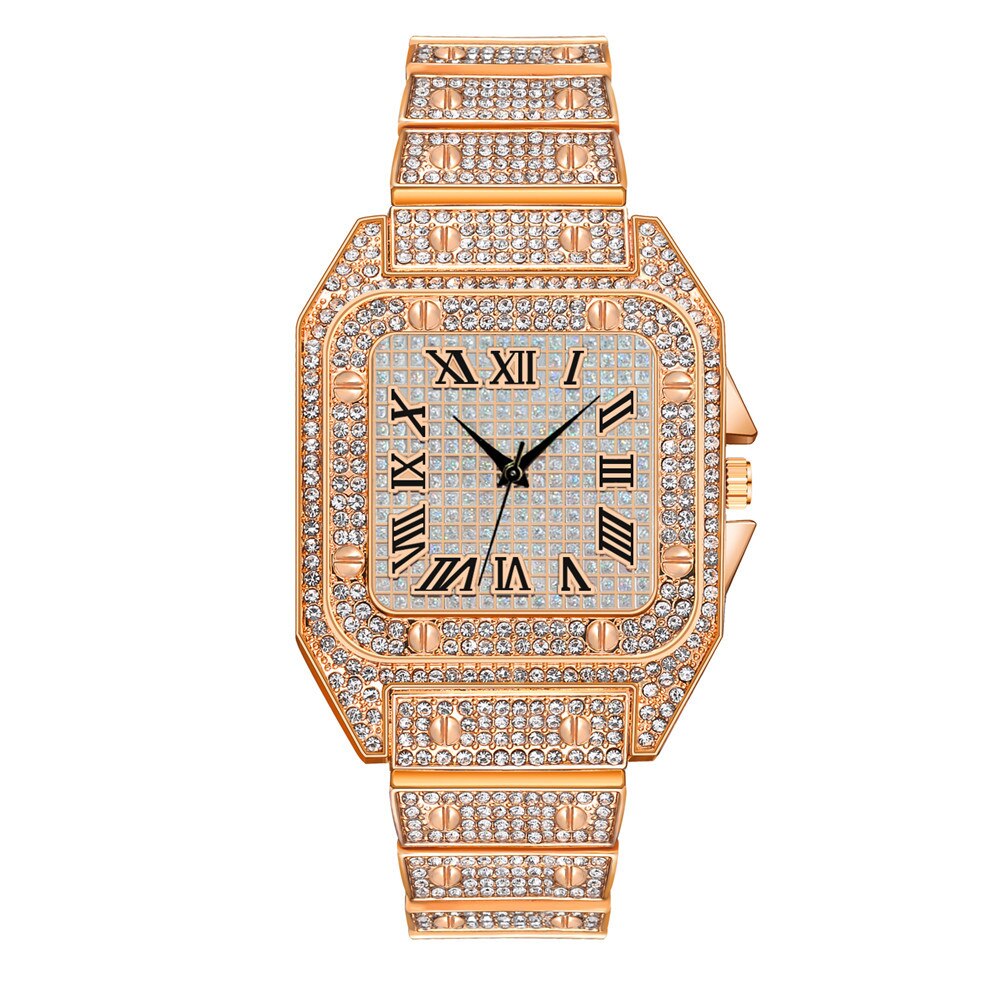 【DM bag factory Store】New Hip Hop Iced Out Men Watch Luxury Diamond ...