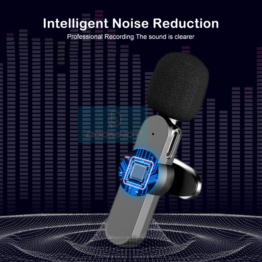 Doomhot Wireless Lapel Lavalier Portable Audio Video Recording Mic ...