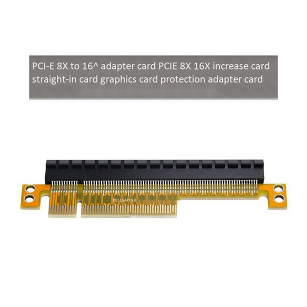 2 Pieces PCI-E 8X to 16X Riser Card Graphics Adapter Convertor Board ...