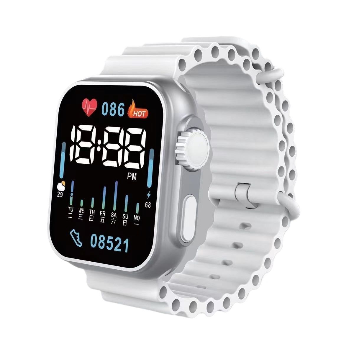 Black Square Dial Digital Watch for Women | Daraz.com.bd