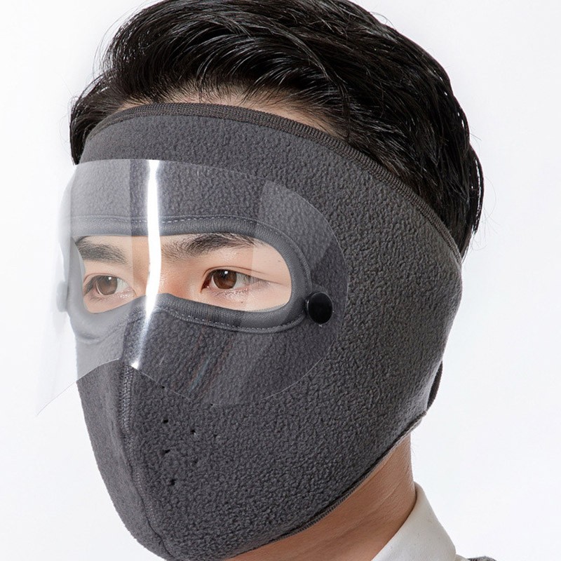 Winter Motorcycle Full Face Thickened Protective Mask Warmth Riding ...