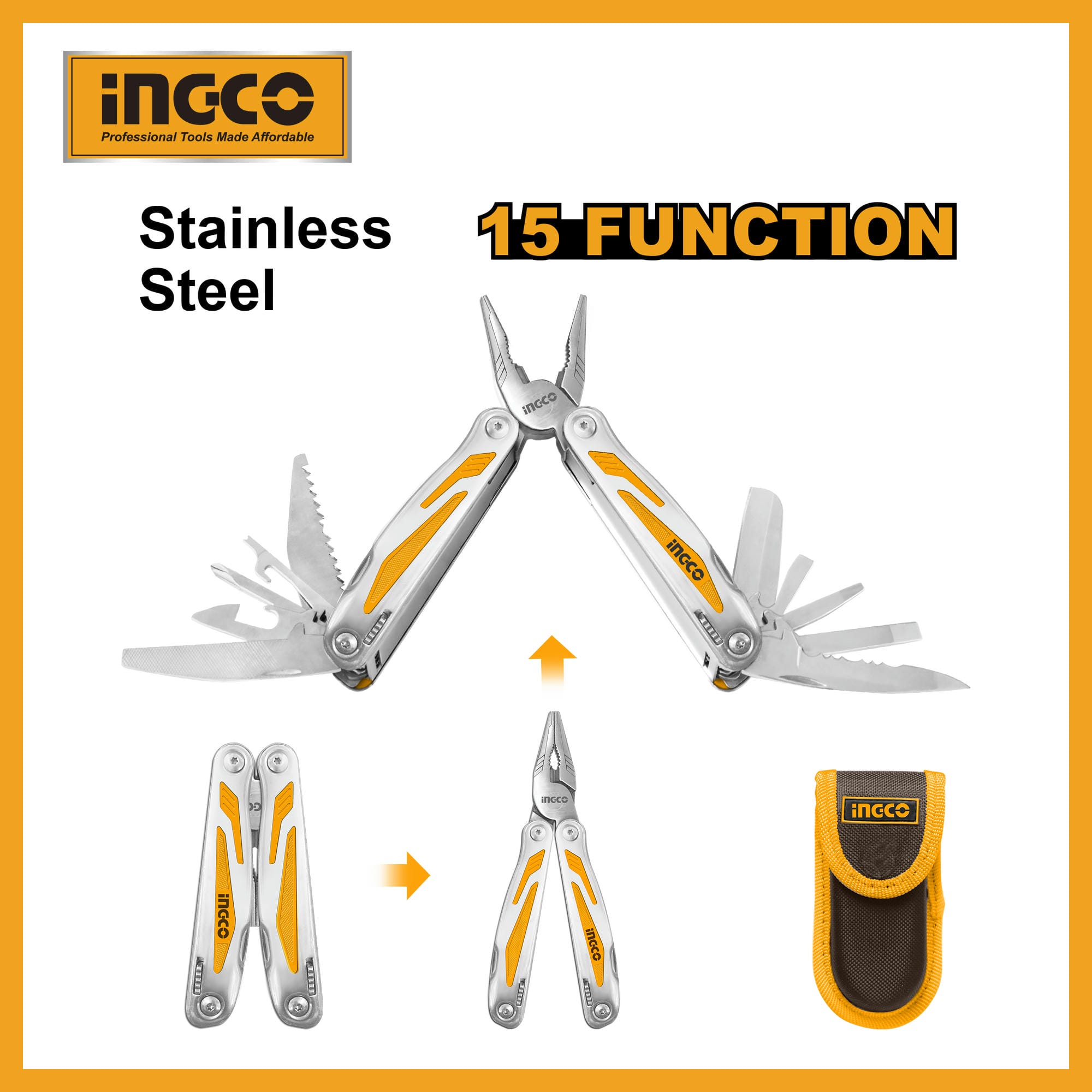 INGCO Foldable multi-function tool With 15 Function HFMFT0115 | Daraz.com.bd