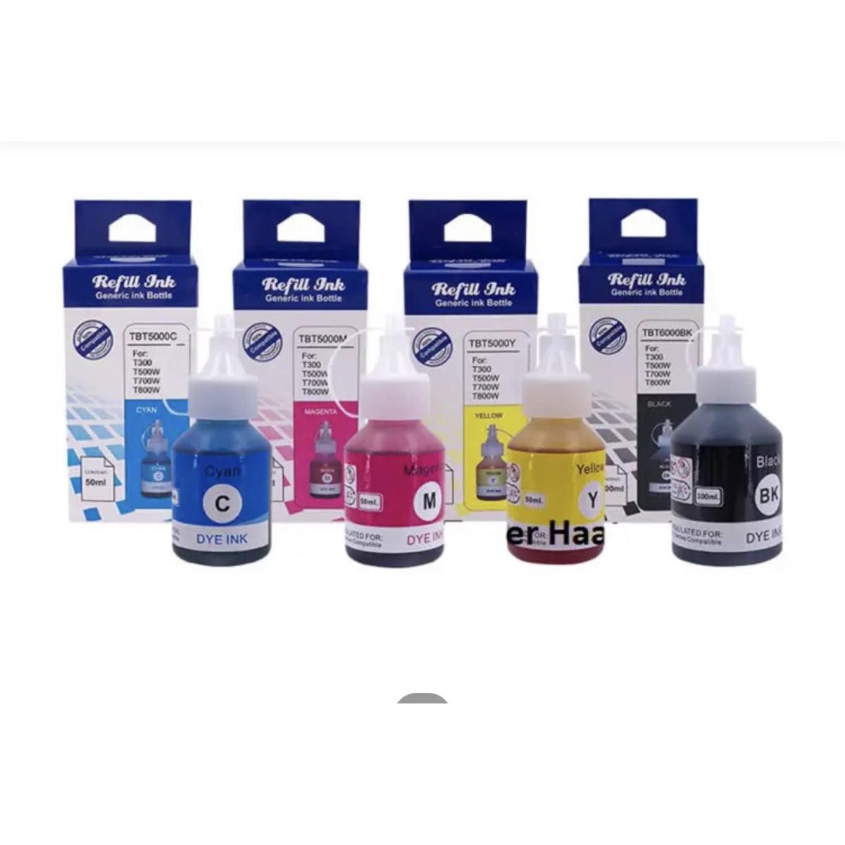 Brother Ink TBT6000 and TBT5000 Compatible for Printer T300, T500, T700 ...