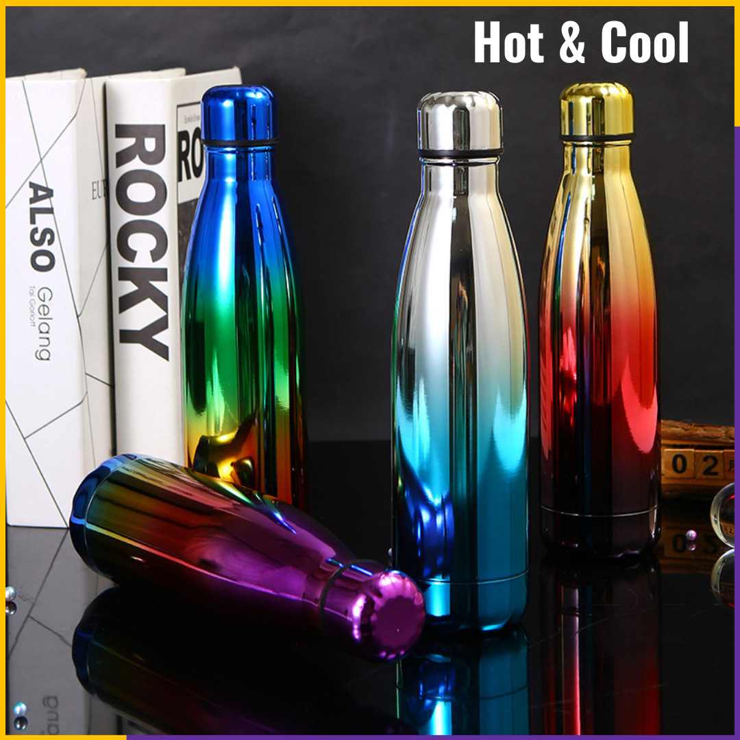 Double Walled Vacuum Insulated Cola Shape Thermos Flask 500ml | Daraz ...
