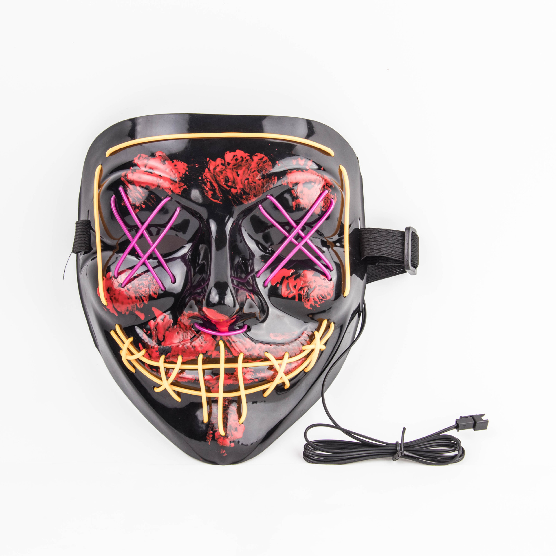 halloween party glow mask tik tok grimace fluorescent smiley face mask ...