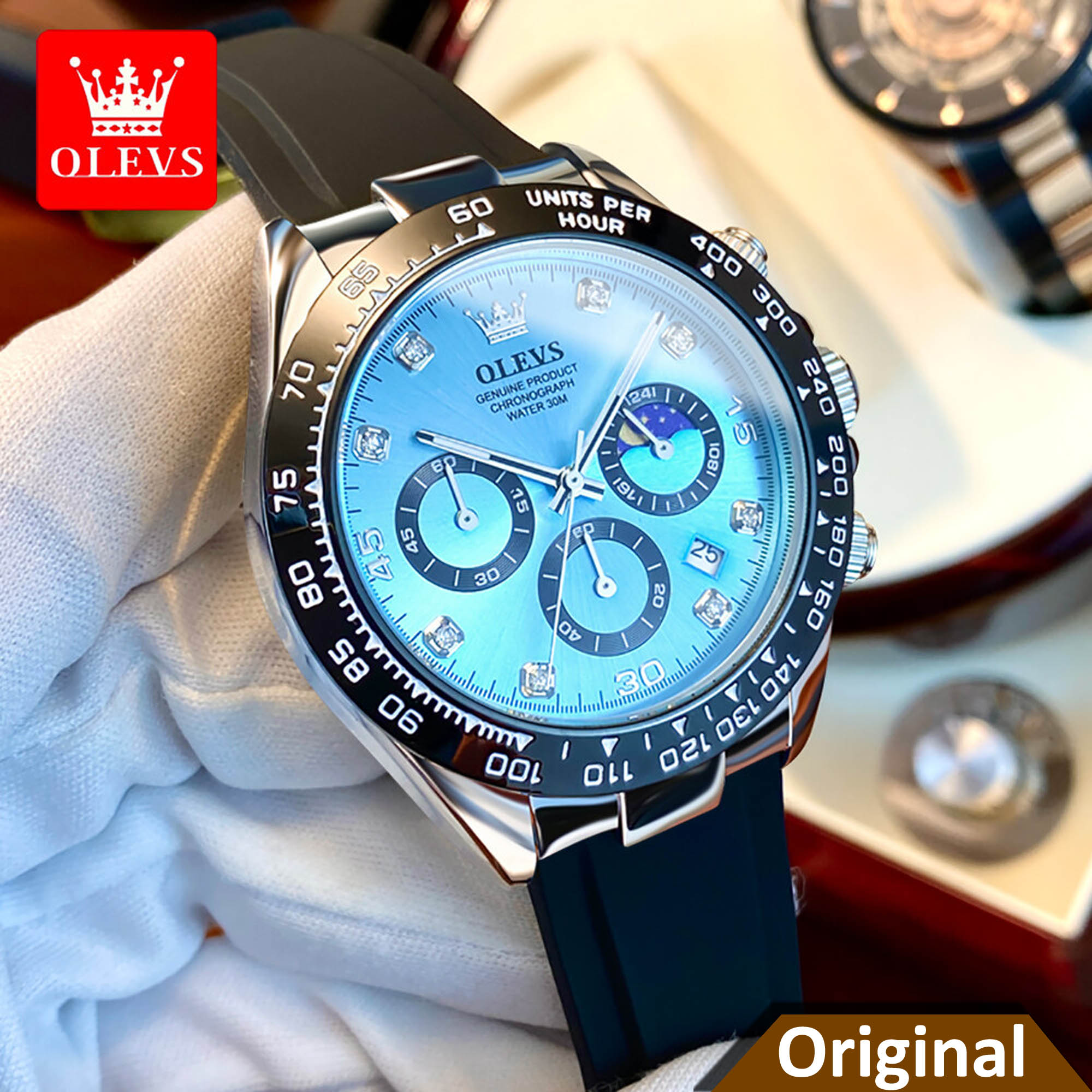 OLEVS 2875 New Chronograph Silicone Watch for Men | Daraz.com.bd