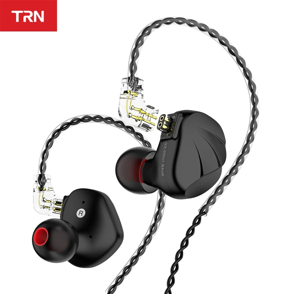 New TRN VX 6BA+1DD Hybrid Metal Type C In Ear Earphone IEM HIFI DJ ...
