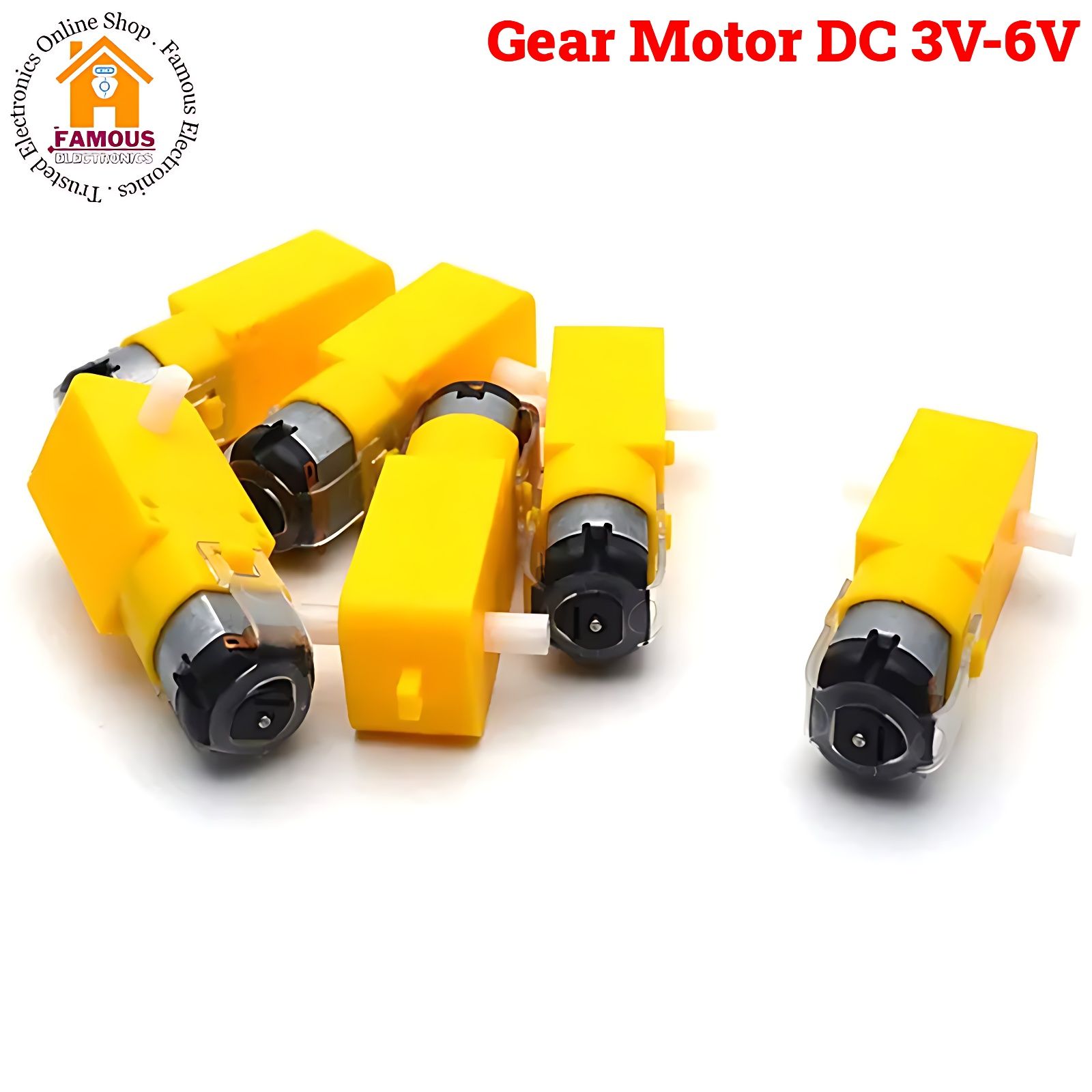 1Pcs Plastic Yellow Gear Motor DC 3v-6v - DC Motor | Daraz.com.bd