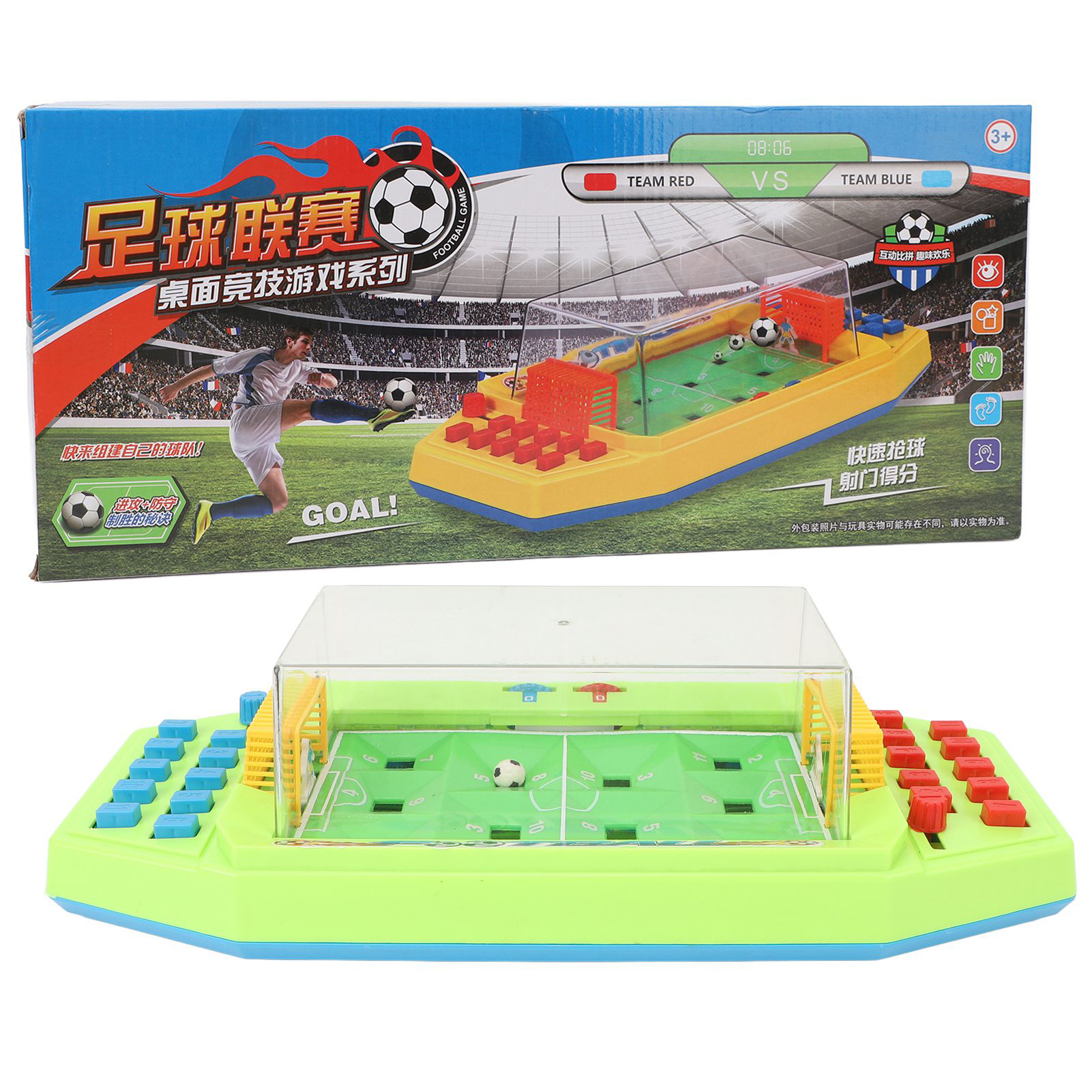 New Tabletop Soccer Game Set For Kids 2 Player Bouncing Soccer Ball Toy ...