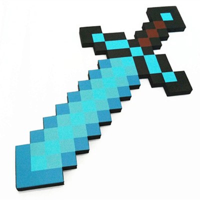 Minecraft Blue Diamond Sword EVA Weapon Game Play Small Size | Daraz.com.bd
