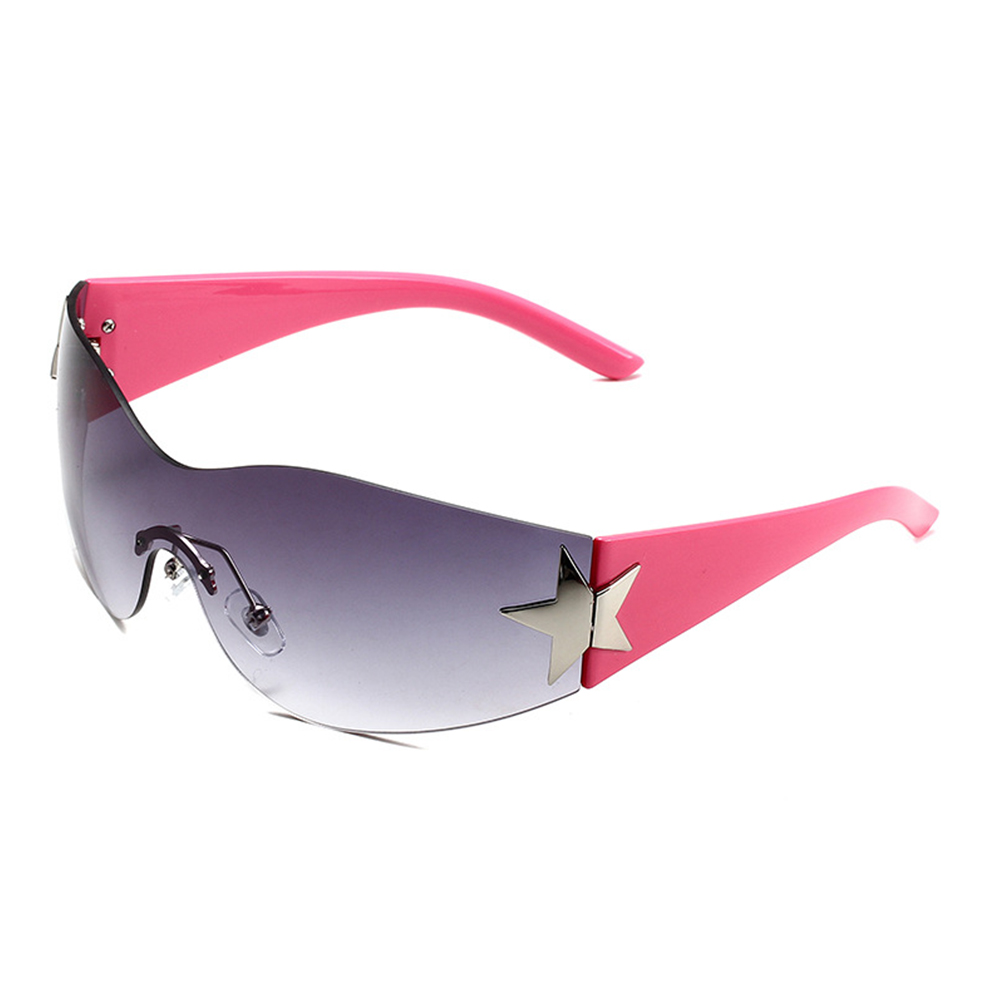 Y2K Punk Star Goggles For Men Women Wrap Around UV400 One Piece Fashion ...