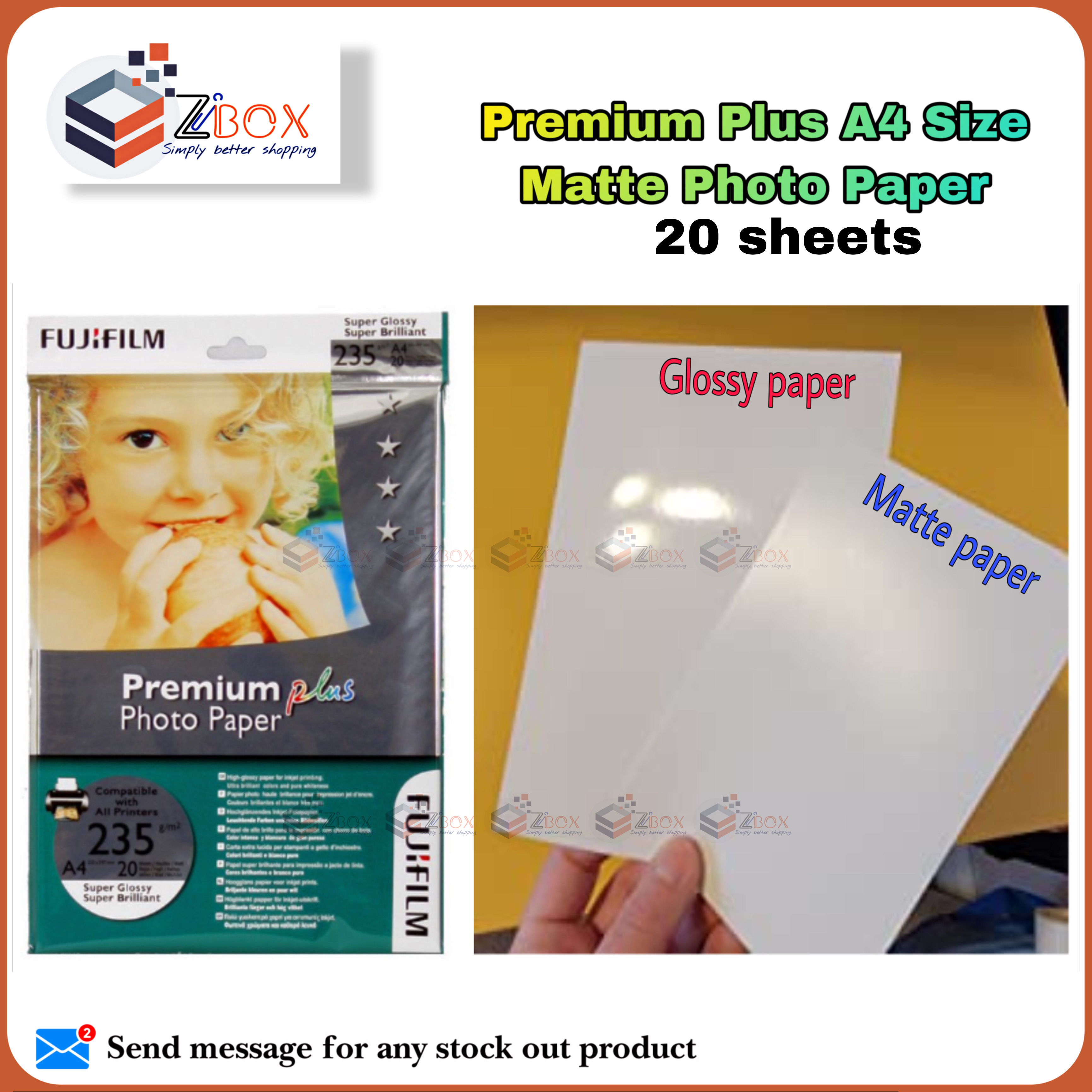 Fujifilm Matte Premium Plus Photo Paper A4 Size 20 Sheets | Daraz.com.bd