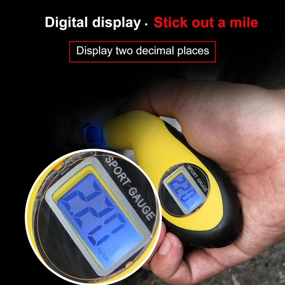 High-precision Digital Car Tire Tyre Air Pressure Gauge Meter LCD ...