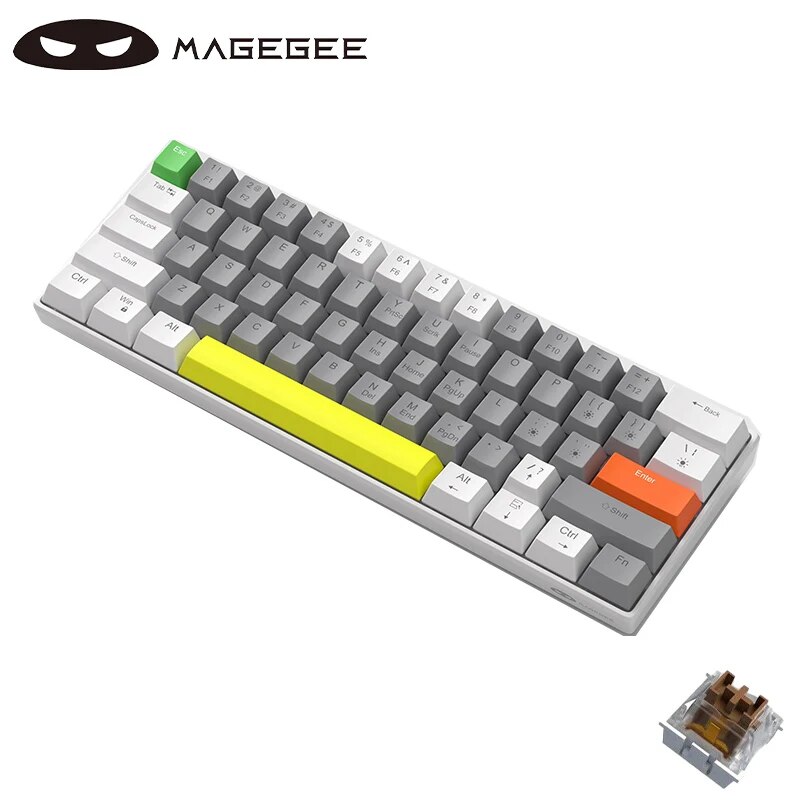 MageGee 60% Customized Wired Mechanical Keyboard, STAR61 Gaming ...