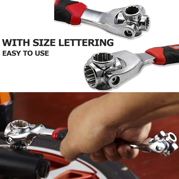 360 Degree Multipurpose Tiger Wrench 8 in 1 Tools Socket Works ...