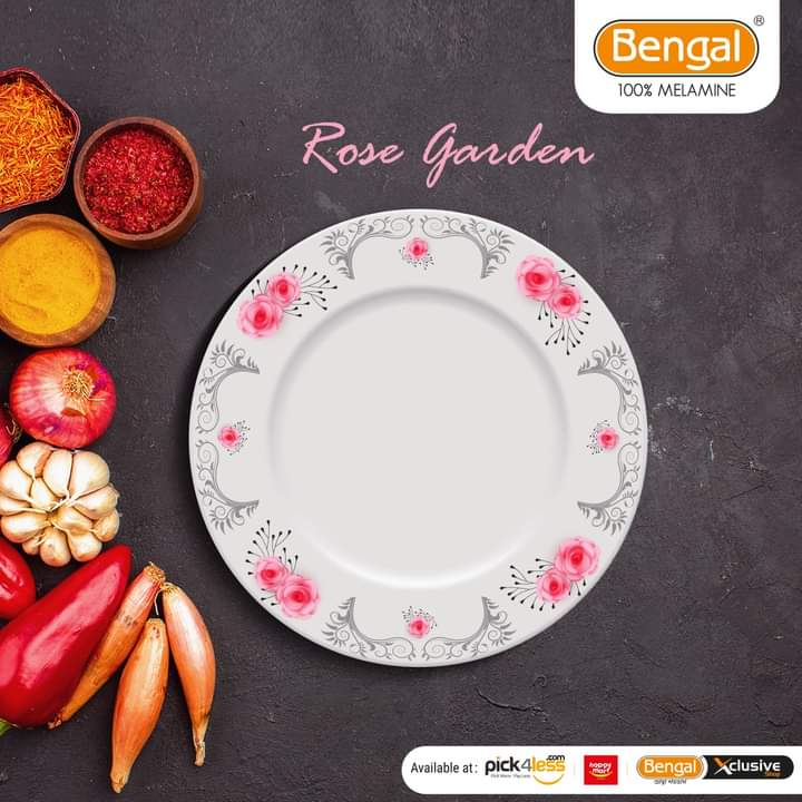 10" Meat Bengal Melamine Plate Dinner Plate 06 Pieces | Daraz.com.bd