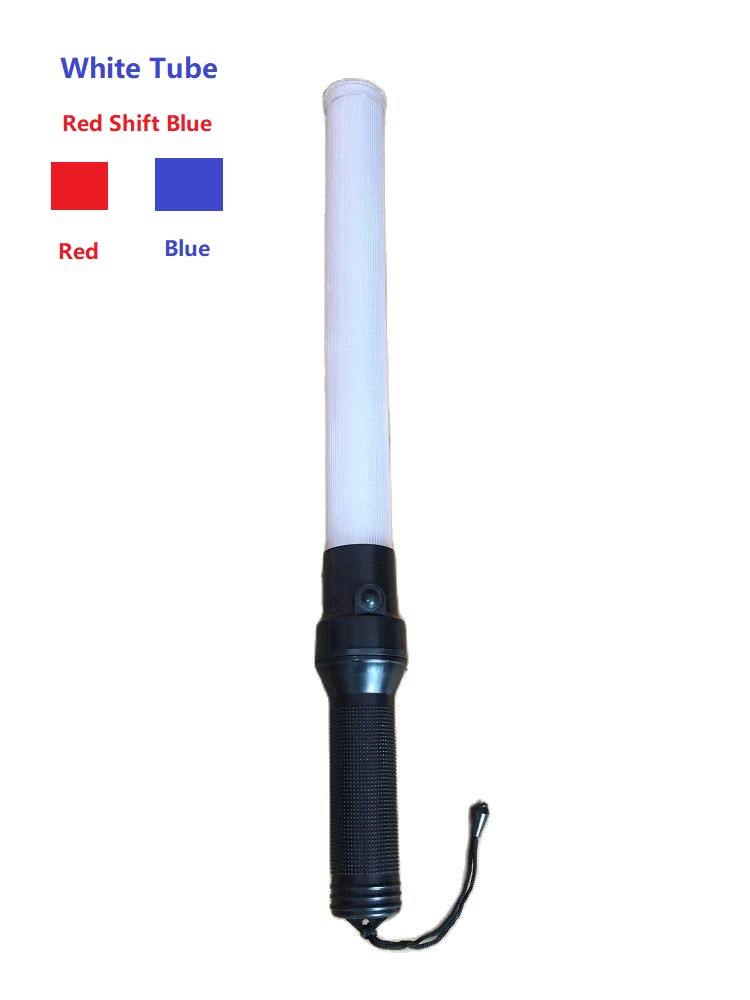 54cm*4cm Outdoor White Hard PVC Tube Traffic Baton LED Safety Signal ...