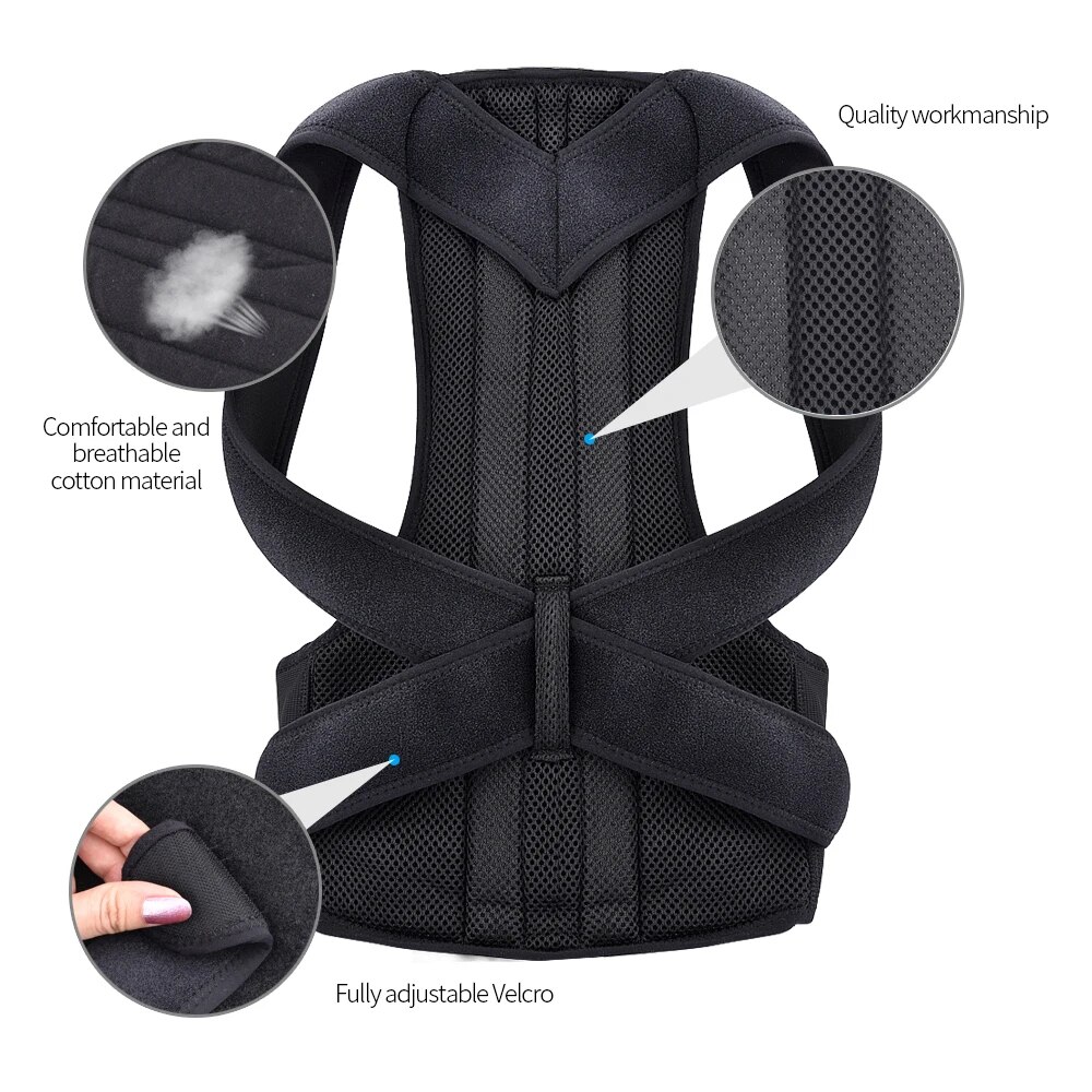 【3C VictoryEagle】Posture Back Brace Clavicle Support Stop Slouching Hunching Adjustable Trainer ...