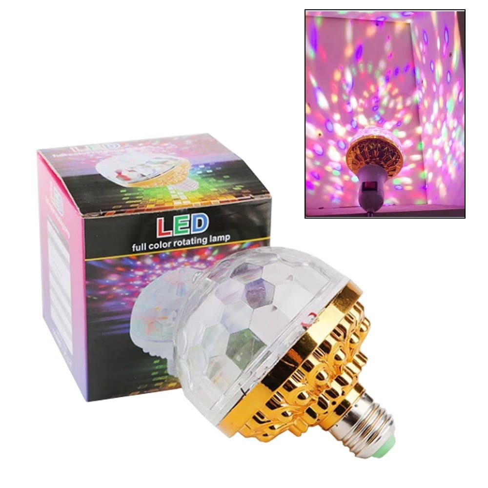 LED Disco Romantic Magic Crystal Ball Lamp Stage Light Party Bulb RGB ...