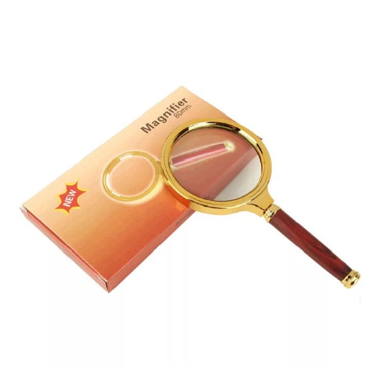 70mm Wood Handle Magnifier Zoom Magnifying Glass Lens | Daraz.com.bd