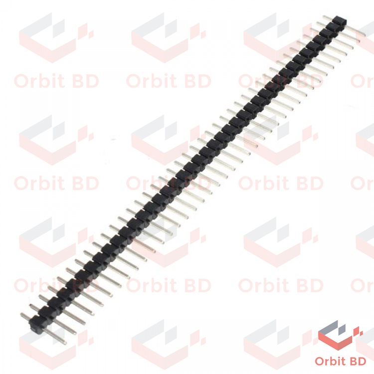 2Pcs- MALE 40×1 ROW Male Header Pin 40×1 Straight Pins Single Row 2 ...