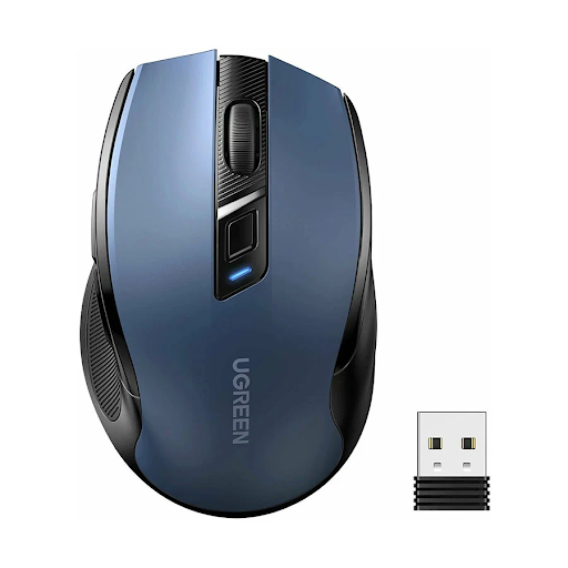 Ugreen MU006 (25753) Wireless (Dual Mode) Blue Ergonomic Silent Mouse ...