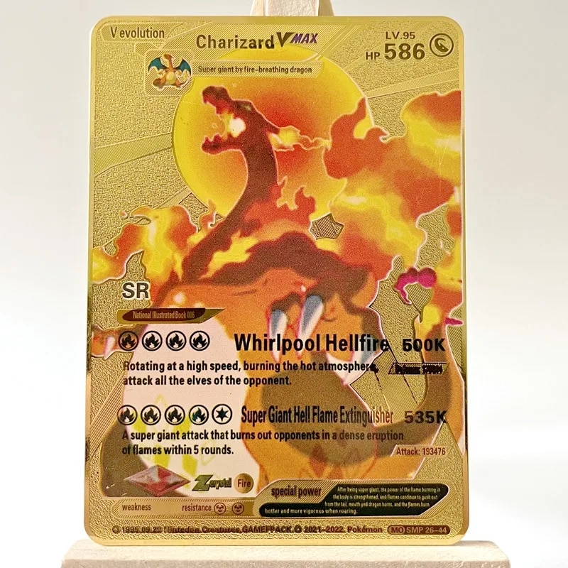 【3C VictoryEagle】Pokemon Cards Metal V Card PIKACHU Charizard Golden ...
