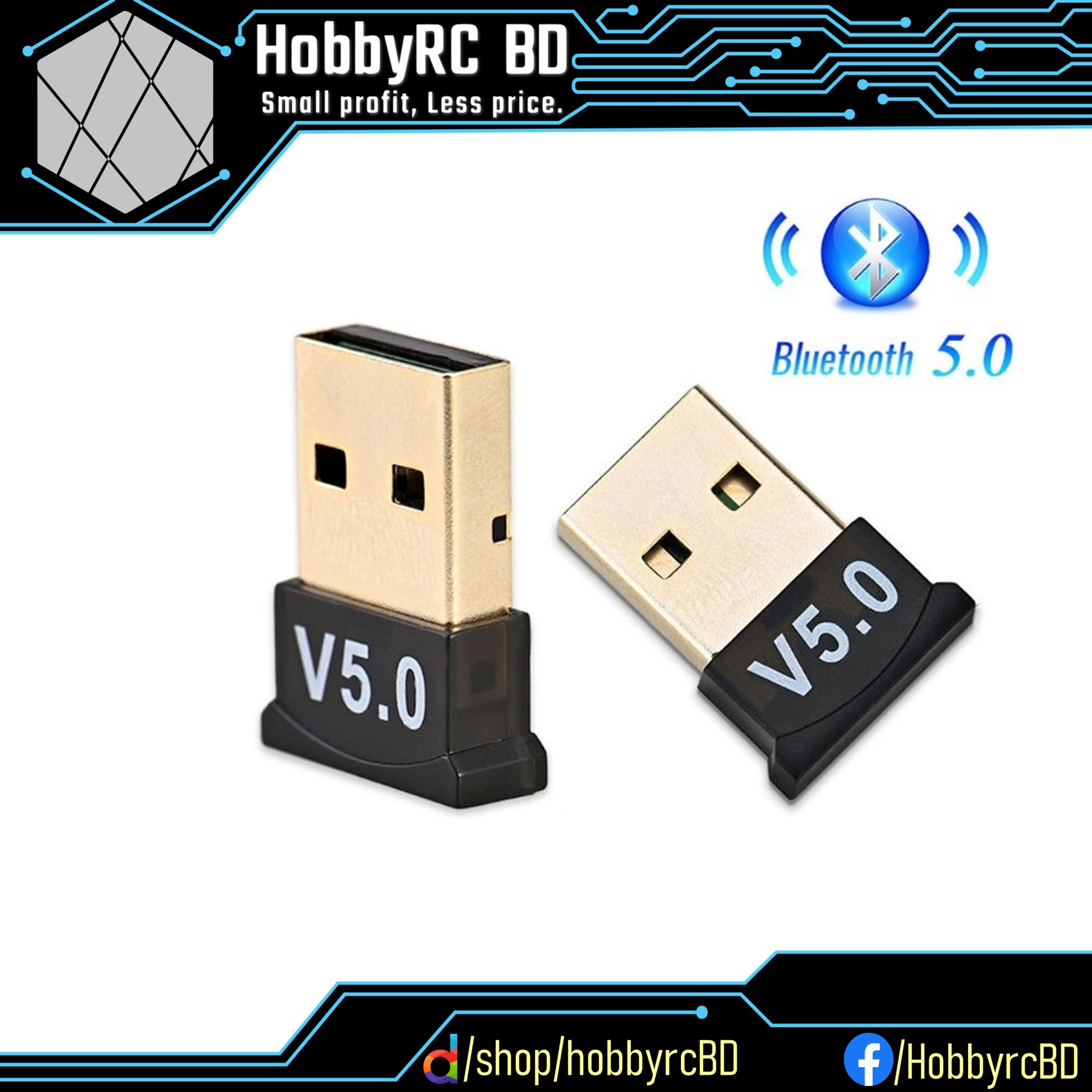 USB Bluetooth 5.0 Dongle adapter desktop computer wireless Bluetooth ...