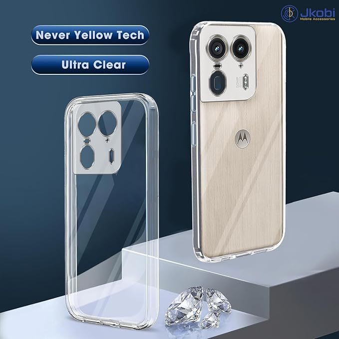Motorola edge 50 Ultra 5G Flexible Clear Transparent Soft TPU Back Case ...