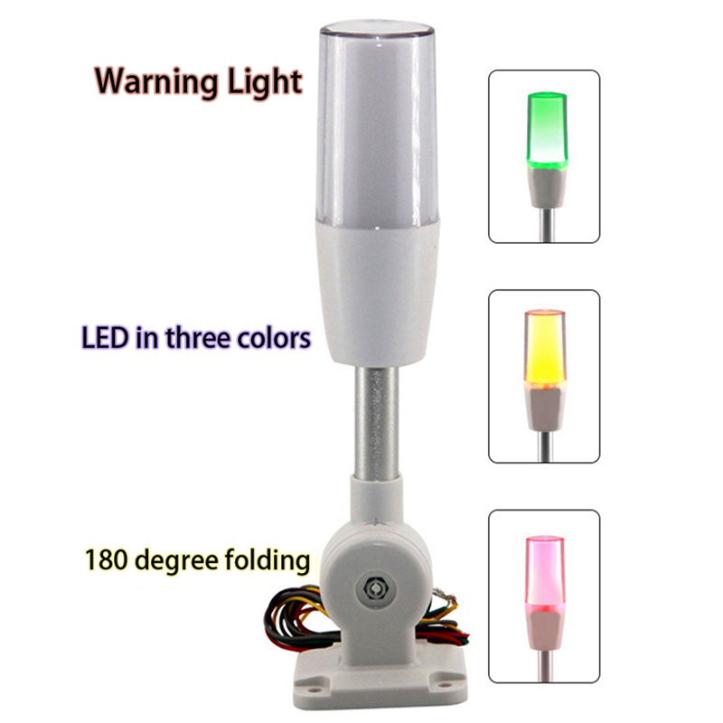 3X Tricolor Folding 24V LED Warning Lamp Alarm LED Signal Tower Caution ...