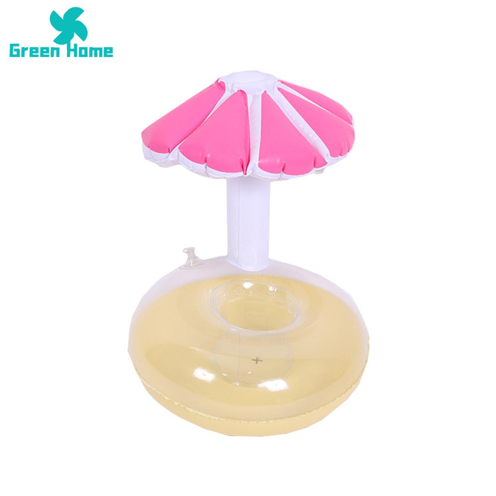 Green Home Pool Cup Holder Eye-Catching Inflatable Mushroom Swimming ...