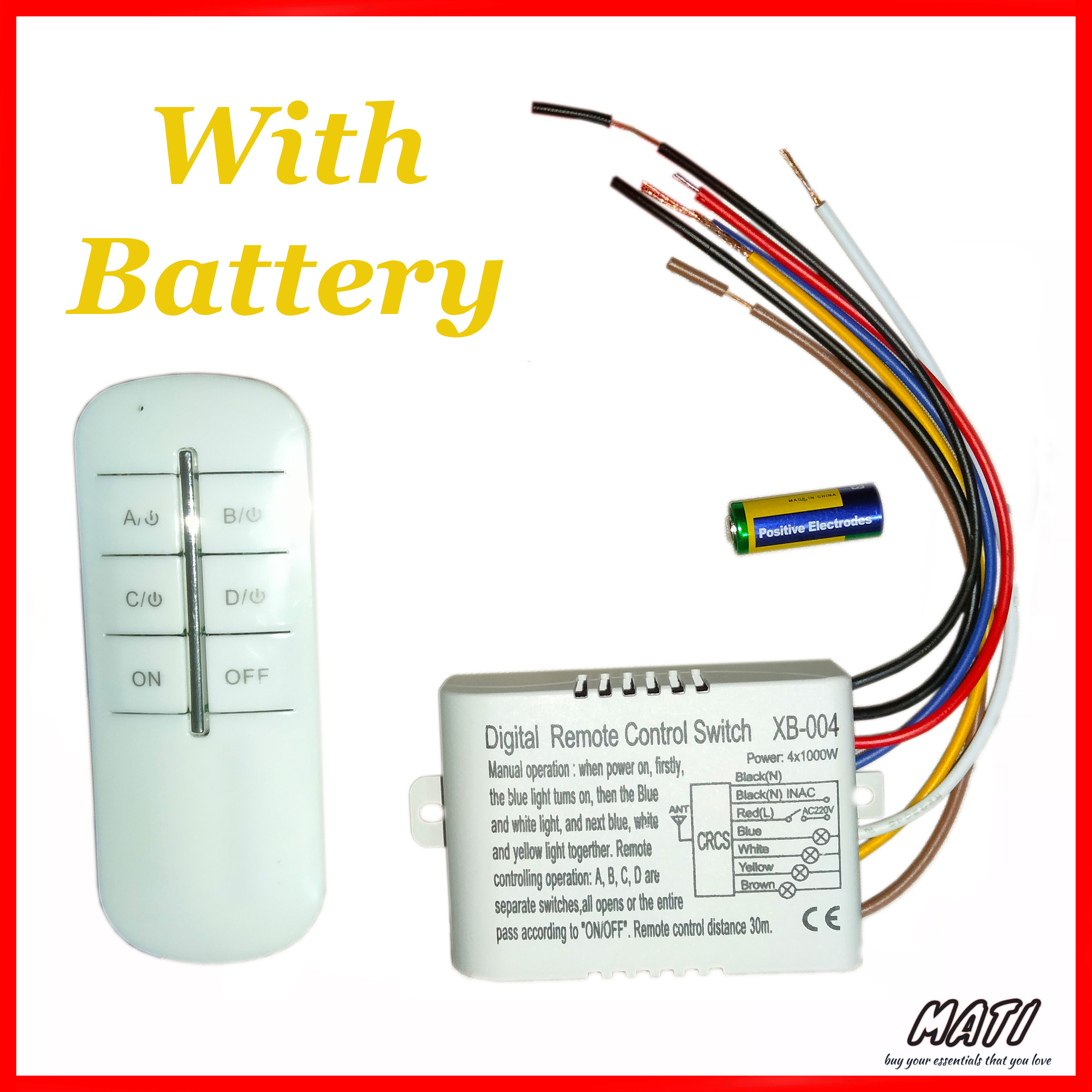 Remote Control Switch RF 4 Line | Daraz.com.bd