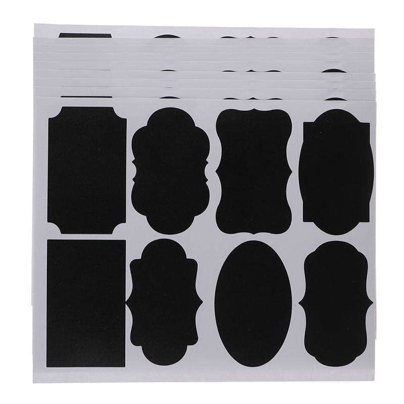 72x Jar Chalkboard Spice Blackboard Label Labels Stickers Marker Pen ...