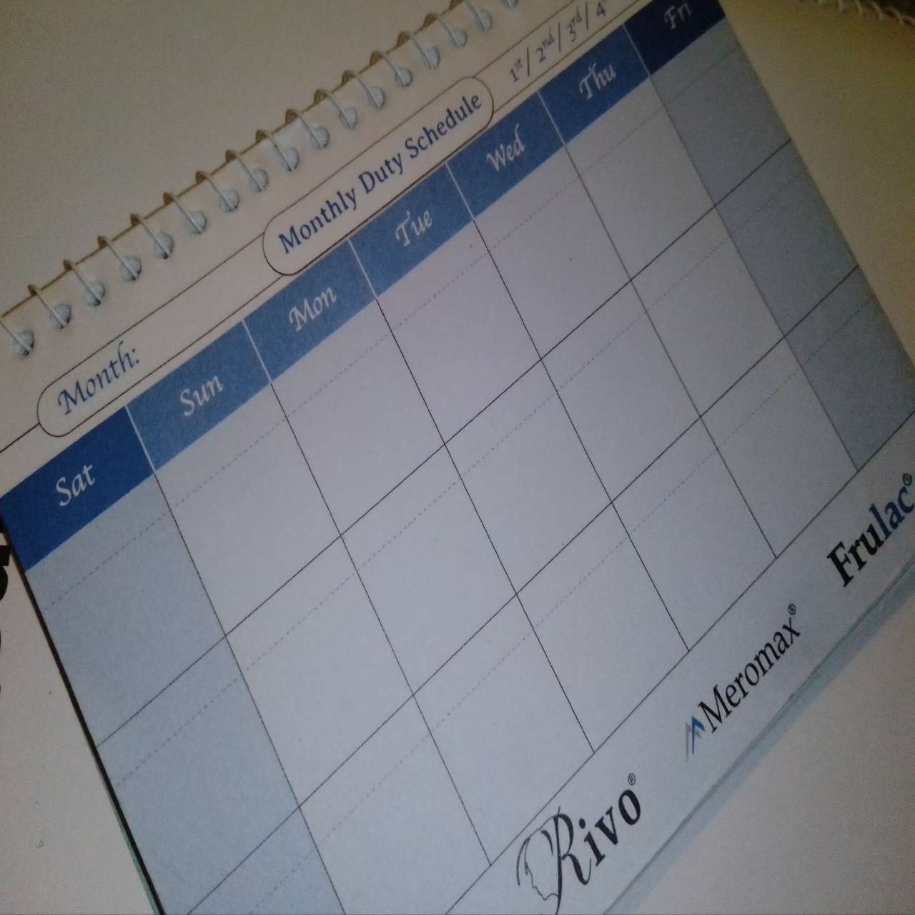 Monthly Duty shedule note pads. | Daraz.com.bd