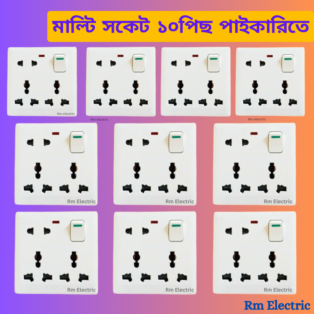 10 pieces Multifunctional 8 Pin Socket Universal Wall Socket Gang Socket Wholesale 8 Pin Socket ...